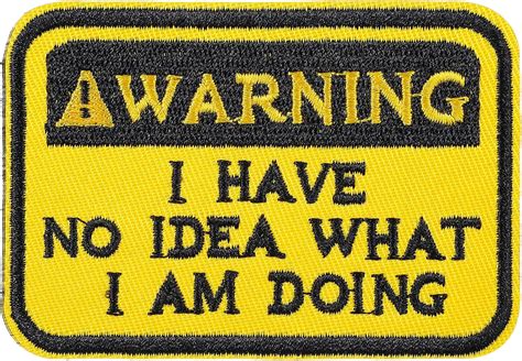 Mabor Funny Hook And Loop Patch Warning I Have No Idea What