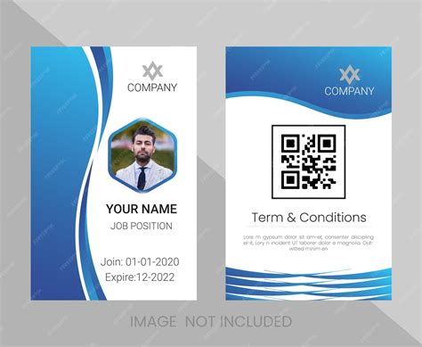 Premium Vector Id Badge Template Design Business