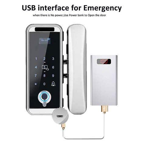 Office Glass Door Fingerprint Lock Password Lock Swipe Card Key