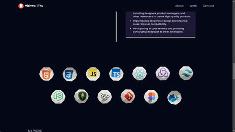 Github Vishwavinoth3d Developer Portfolio Reactjs Threejs
