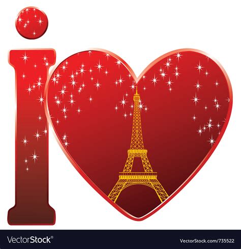 Paris Love Royalty Free Vector Image Vectorstock