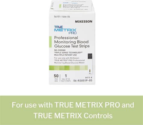 McKesson TRUE METRIX Tiras De Prueba De Glucosa En Sangre 50 Tiras