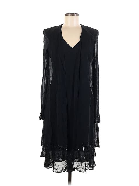 Jones New York 100 Silk Black Cocktail Dress Size 8 68 Off Thredup