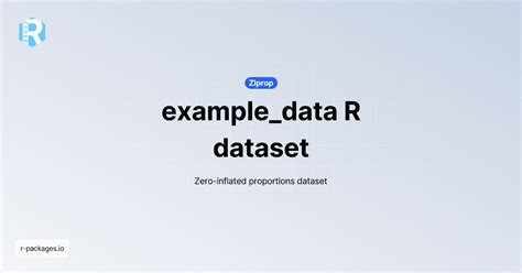 Exampledata Dataset R Packages