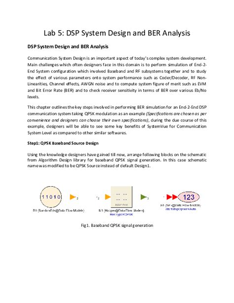 Pdf Lab5 Dsp System Design And Ber Analysis