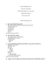 ECON 1580 Submit 2 Written Assg 4 Docx Written Assignment Unit 4