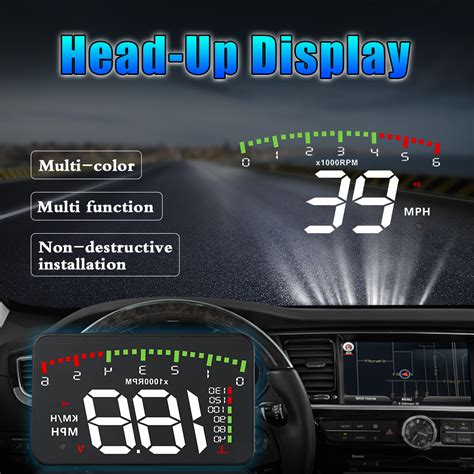 Geyiren A900 Auto Hud Obd Rpm Meter Head-Up Displa... – Grandado