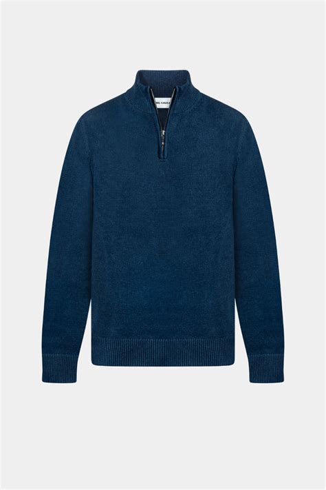 Navy Blue Quarter Zip Sweater