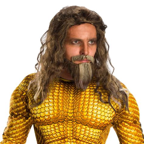 Aquaman Wig And Beard Set Adult Size