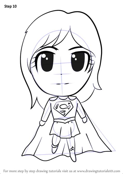 How To Draw Chibi Supergirl Chibi Characters Step By Step
