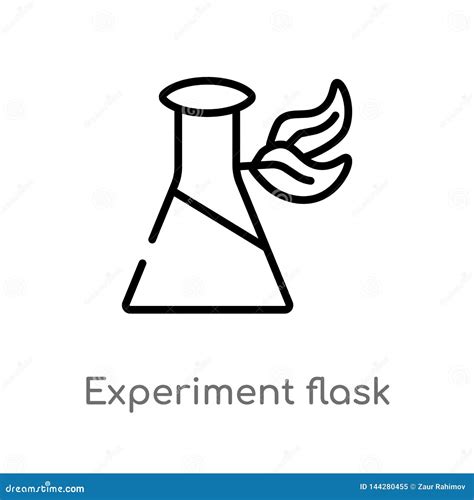 Experiment Flask With Leaves Symbol Vector Icon On White Background Flat Vector Experiment
