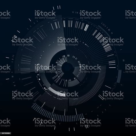 未來介面元素技術圈子數位未來使用者介面hud科幻的未來範本孤立的黑色背景抽象向量例證向量圖形及更多圓形圖片 圓形 技術 數碼製圖