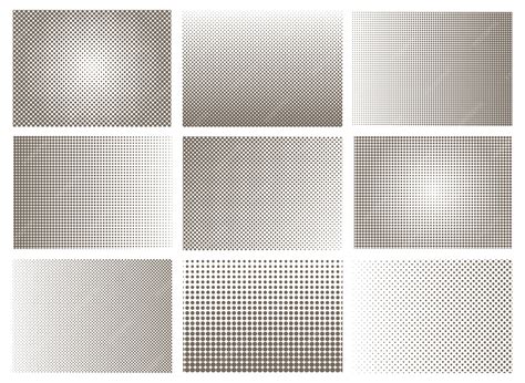 Premium Vector Halftone Background Collection