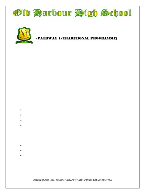 Grade 12 Application Form 2024 2025 Pdf Science Career And Growth