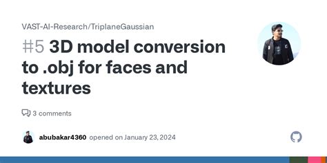D Model Conversion To Obj For Faces And Textures Issue VAST AI Research