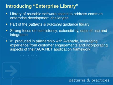 PPT Patterns Practices Enterprise Library PowerPoint Presentation ID