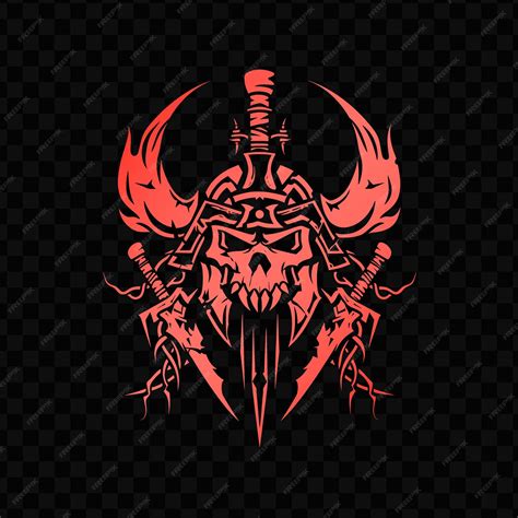 Premium Psd Psd Vector Barbarian Warlord Totem Logo With Skull Helmets And Bone Wea Simple