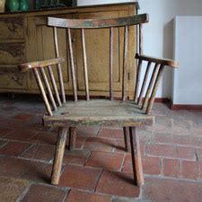 Original Painted Primitive Windsor Chair Chairs