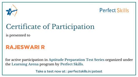 Rajeswari Raju On Linkedin I Have Successfully Completed The Aptitude Preparation Test Series By