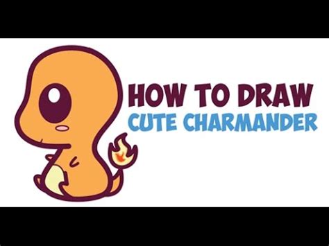 How To Draw Charmander Easy Step By Step Cute Kawaii Chibi