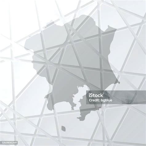 흰색 배경에 메쉬 네트워크가있는 간토지도 3차원 형태에 대한 스톡 벡터 아트 및 기타 이미지 3차원 형태 가상현실 간토