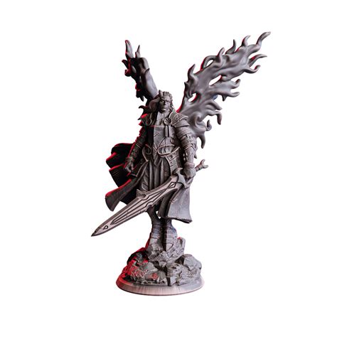 Cain Campeão Celestial Tiefling Paladino Miniatura Sem Pintura