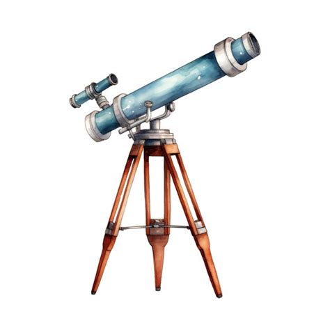 Astronomical Telescope Set Up On Tripod Premium Ai Generated Image