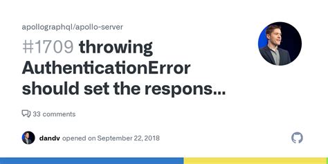 Throwing Authenticationerror Should Set The Response Status To 401 Unauthorized · Issue 1709