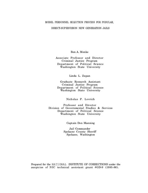Pdf Model Personnel Selection Process For Podular Direct Supervision