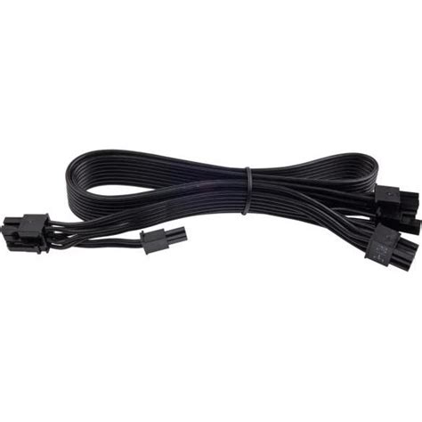 corsair type 3 flat black ribbon cable pcie 6 2 pin dual connectors