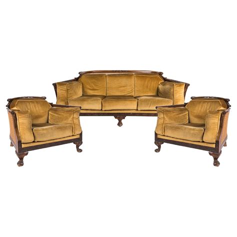 Antique Neoclassical Style Giltwood Three Piece Furniture Suite At 1stdibs