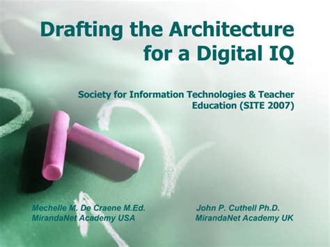 Drafting The Architecture For A Digital Iq Ppt