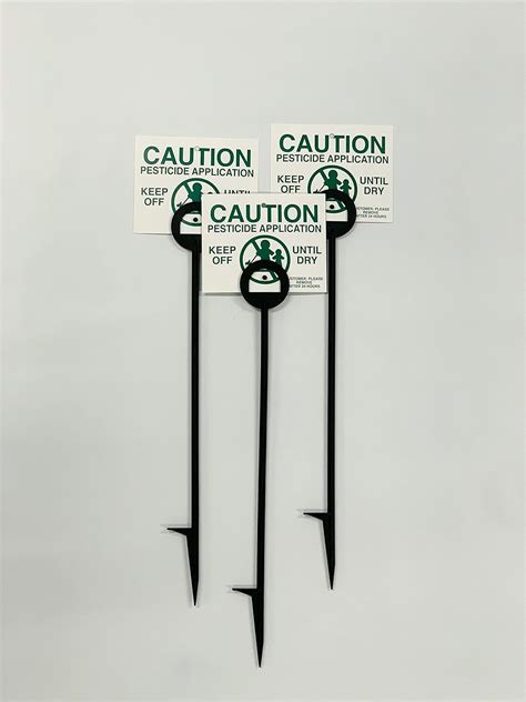 Lawn Treatment Application Stakes And Generic Signs Premium