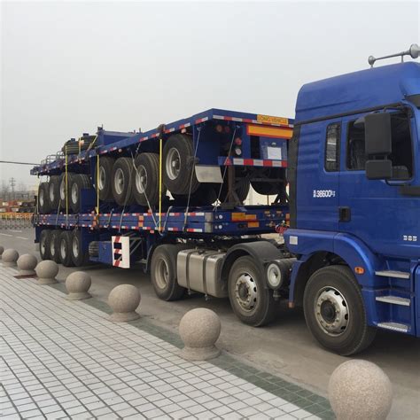 Vehicle Master Tri Axle 40 Feet Flatbed Truck Trailer And 40FT Flat Bed