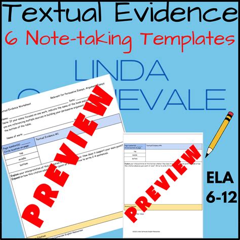 Citing Textual Evidence Template For Writing Personal Essays And