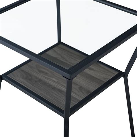 Walker Edison Lisburn Designs Modern Angular Side Table Grey