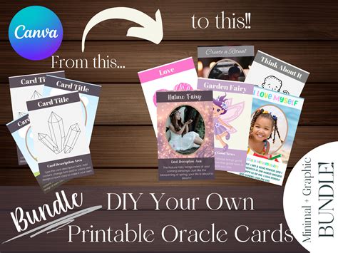 Oracle Card Template Bundle Create And Print Your Own Oracle Cards Styles In Popular Sizes