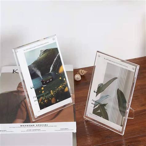 Factory Price Desktop Clear 8x10 Lucite Picture Frame Acrylic Photo