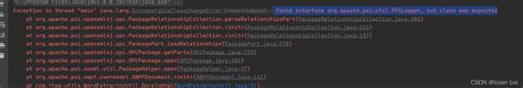 found interface org apache poi util poilogger but class was expected