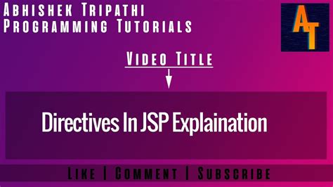 Directives In Jsp Part 16 Page Directives Directives Jsp Page