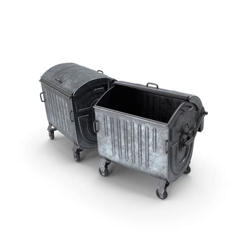 Metal Garbage Containers Dirty Posed D Object Shutterstock