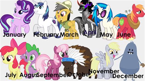 Mlp Character Birth Month Part 2 By Seraphcutie On Deviantart