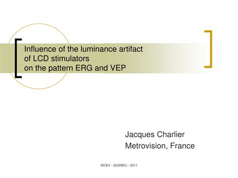 pdf influence of the luminance artifact of lcd stimulators on the