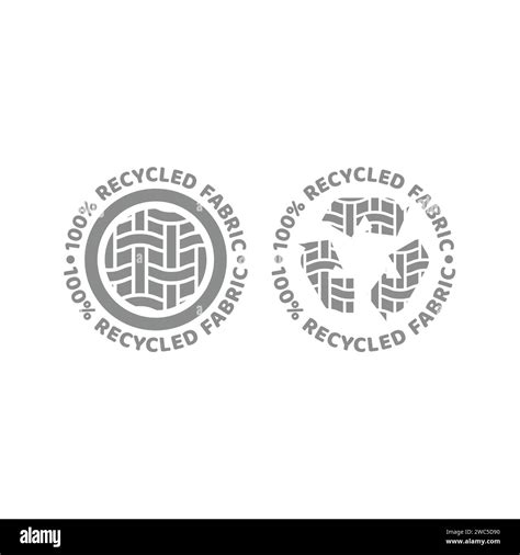 100 Recycled Fabric Label Vector Black Stamp Stock Vector Image And Art