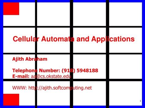PPT Cellular Automata And Applications PowerPoint Presentation Free Download ID 3845210