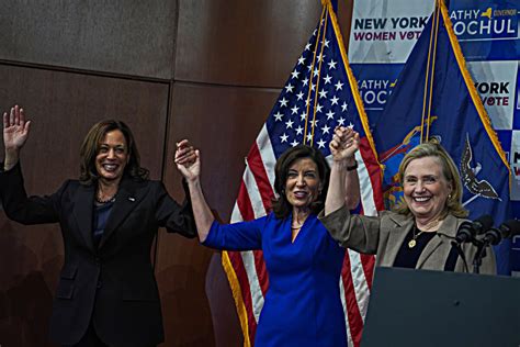 Vice President Harris Hillary Clinton Back Governor Hochul At Uptown