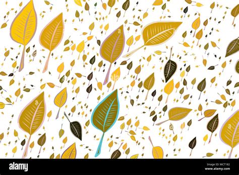 Modern Geometrical Leaves Drawing Background Pattern Abstract No Overlapping Vector