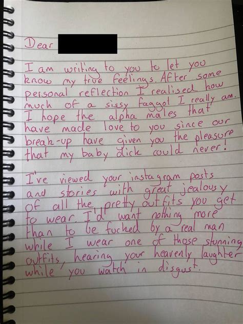 Another Cucky Love Letter This Time In The Form Of A Handwritten Confession To His Ex Scrolller
