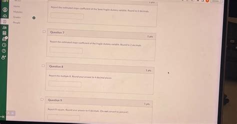 Solved Question Question Pts Question The Data Set Chegg