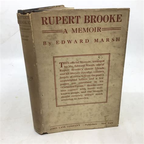Edward Marsh Rupert Brooke A Memoir In Rare First Issue Catawiki